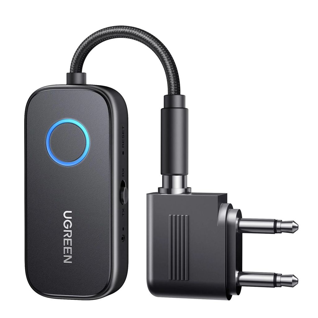 UGREEN Airplane Audio Adapter Bluetooth 5.2 Transmitter/Receiver | Spares.se